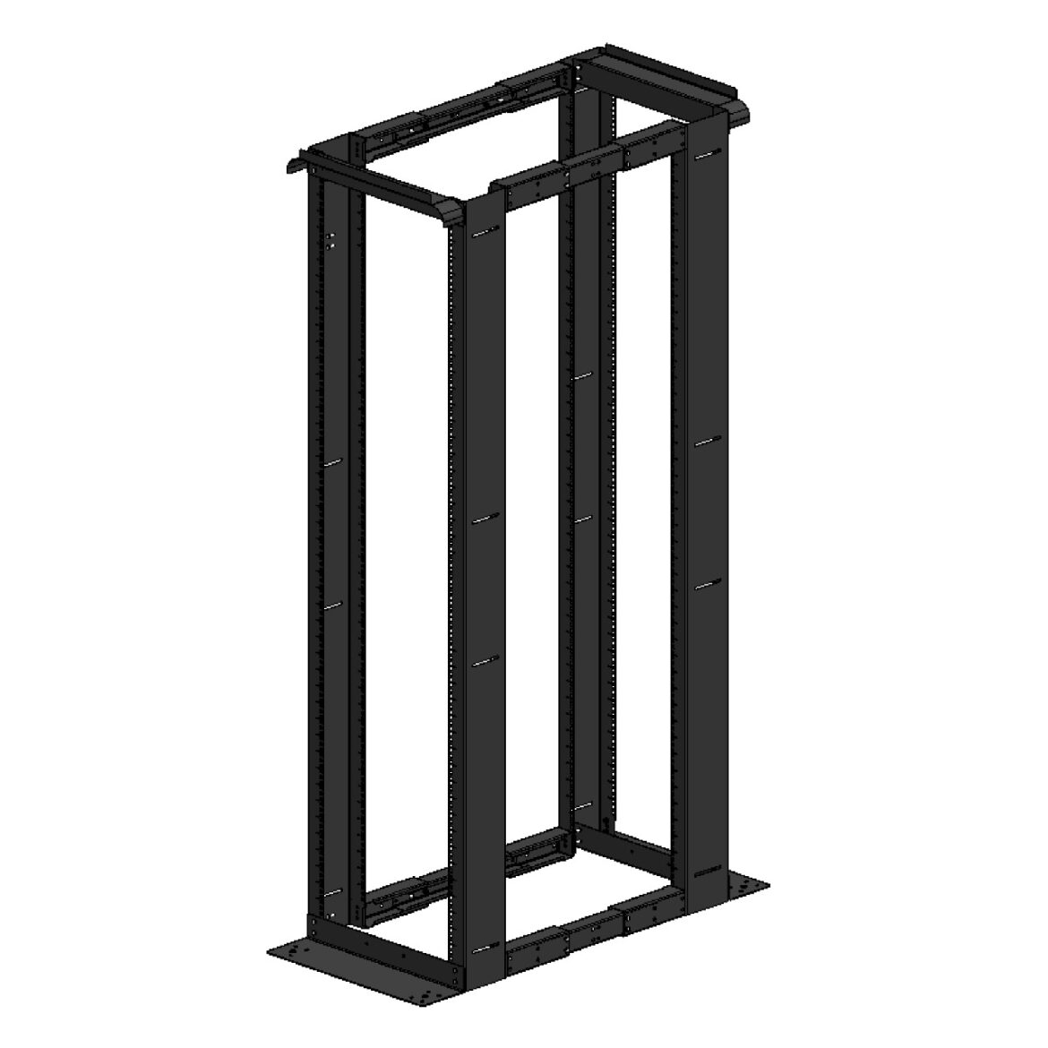 Rack piso cuatro parales alta densidad 45 RU prof. ajustable – AXIS ...